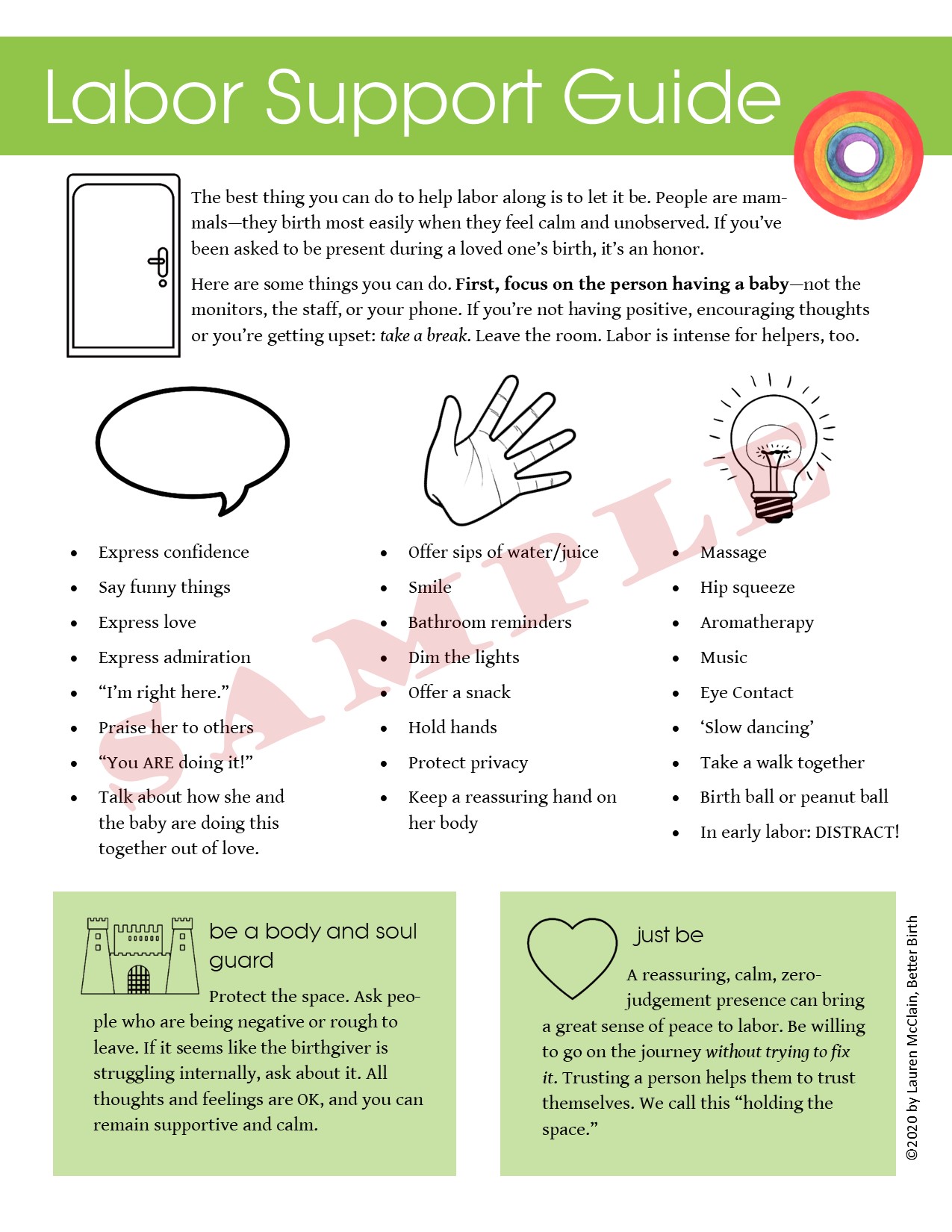 birth handouts from Better Birth Graphics - Better Birth Blog